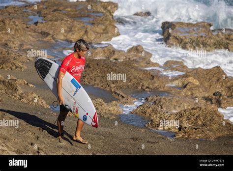 Kanoa Igarashi Of Japan Prepares To Compete In The Isa World Surfing