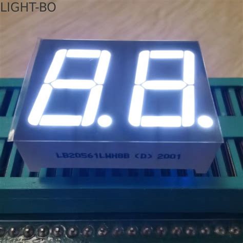 Common Anode 7 Segment Led Display Dual Digit 142mm White Color