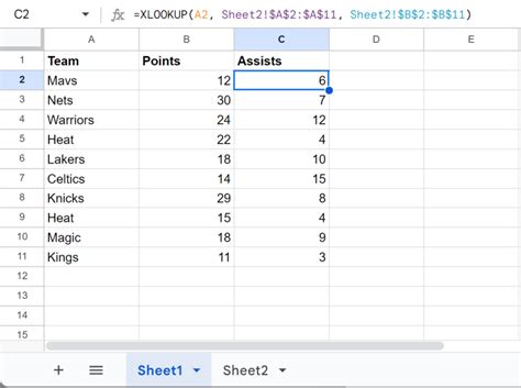 Google Sheets How To Use XLOOKUP From Another Sheet