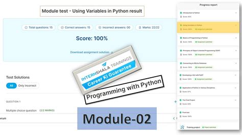 Programming With Python Module 2 Using Variables In Python Solutions