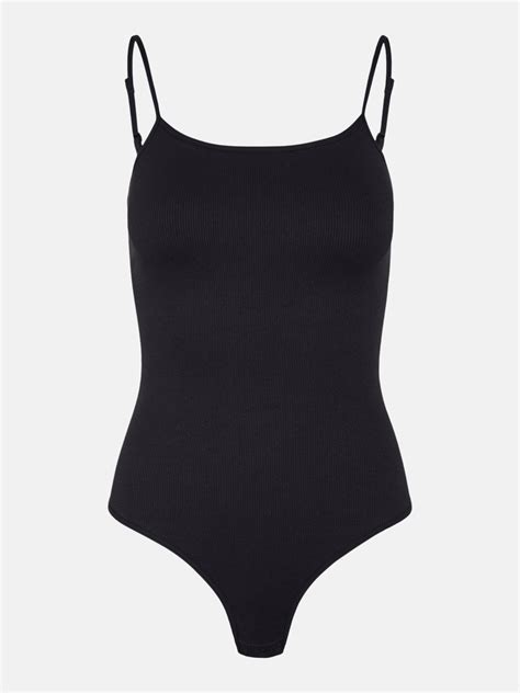 Pieces Symmi Rib Strap Bodystocking Canotte E Top Donna Nencini Sport