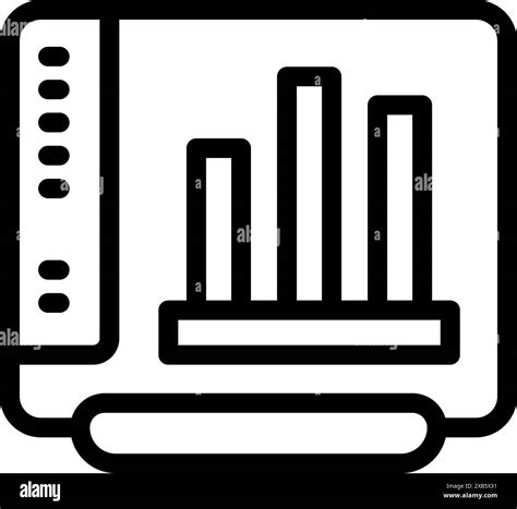 Simple Icon Of A Computer Program Displaying A Growing Bar Chart Representing Increasing