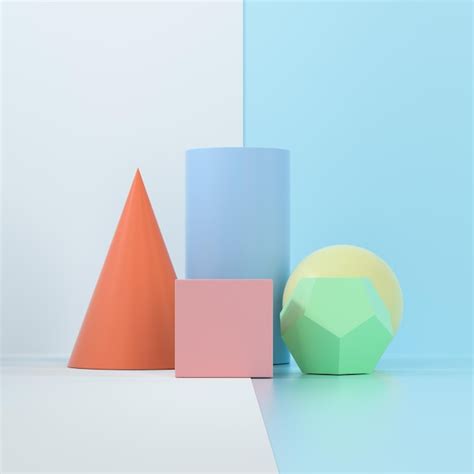 premium photo still life presentation of geometric objects 3d rendering