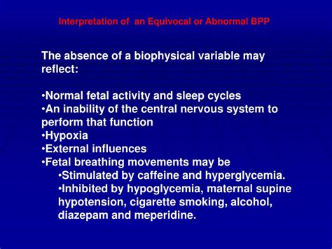Ppt Fetal Biophysical Profile In High Risk Pregnancy Powerpoint