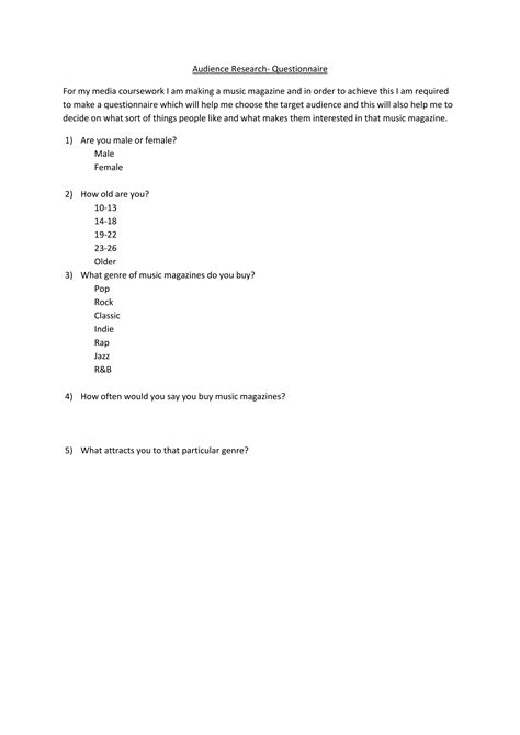 Questionnaire Docx