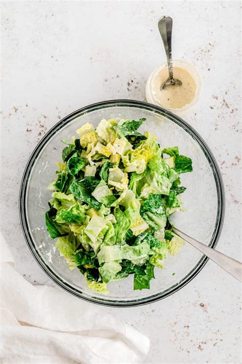 Healthy Caesar Salad With Homemade Croutons Haute And Healthy Living