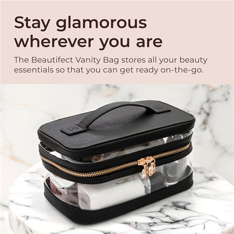 Beautifect Vanity Bag Clear Toiletry Bag With Vegan Leather India Ubuy