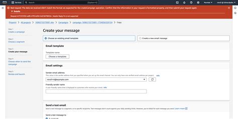 aws pinpoint how to add a reply to email header in an email campaign