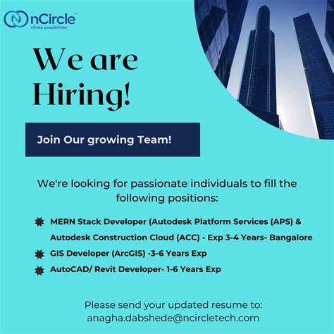 Jobopening Careerdevelopment Revitapi Mern Autocad Aps Acc Gis