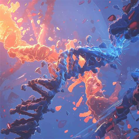 Premium Photo Dynamic Dna Helix In A Biotechnology Concept Illustration