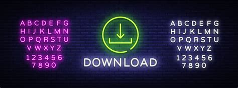 네온 텍스트 벡터 디자인 템플릿을 다운로드합니다 다운로드 네온 사인 밝은 배너 디자인 요소 다채로운 현대 디자인 트렌드 밤 밝은 광고 밝은 기호 벡터 텍스트 네온 사인 편집