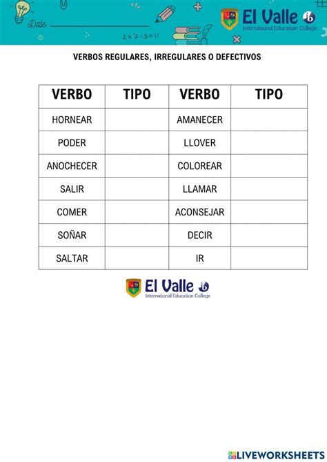 6º Unit Verbos Irregulares En Inglés Worksheet Live 48 Off