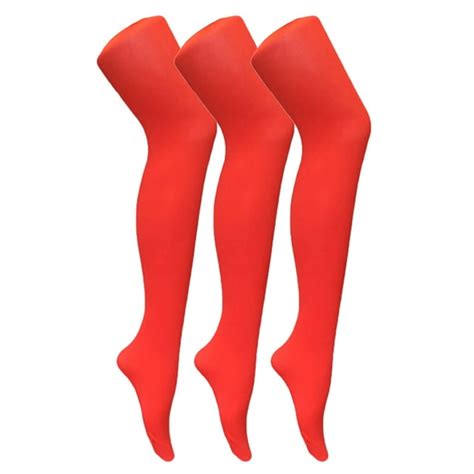 3 Pair Multipack Womens Coloured Opaque 80 Denier Tights Sock Snob