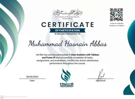 Completed Data Analytics With Tableau And Power Bi M Hasnain Abbas Khan Posted On The Topic