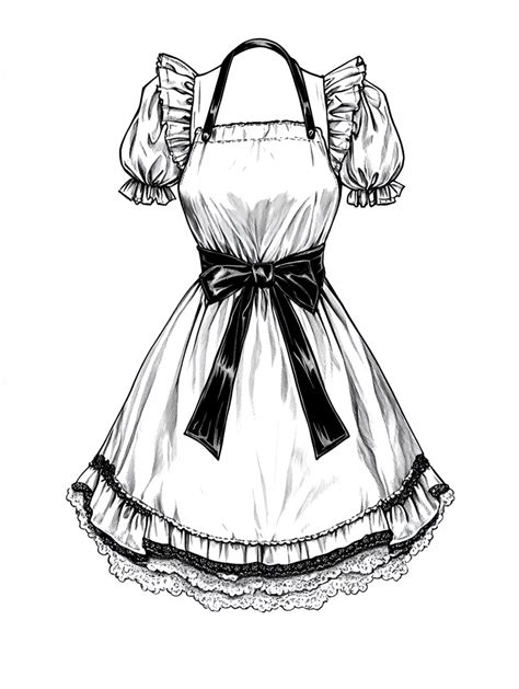 シンプルエレガントなおしゃれメイド服｜ai百科「シンテリ」で調べる語句・イラスト