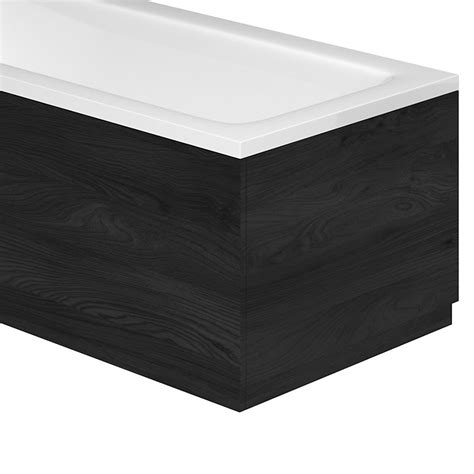 Plumandclay Emery Textured Black End Bath Panel W800mm H560mm