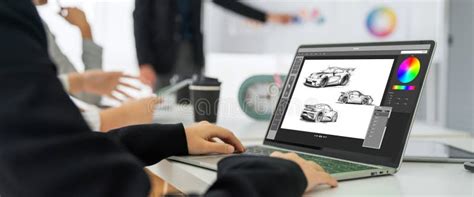 Electric Car Design Software On Computer Screen Show Simulation