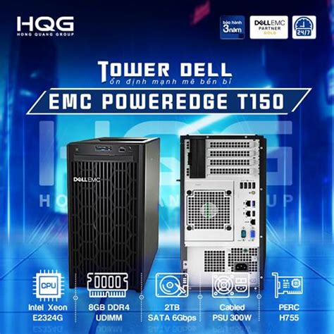 Server Dell Poweredge T150 Tower 15g 4x35 In