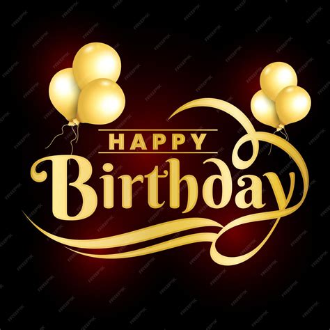 Premium Vector Happy Birthday Lettering Luxury Text Effect With