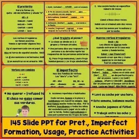 Spanish Preterite Imperfect Preterite Vs Imperfect Activities Test Quiz
