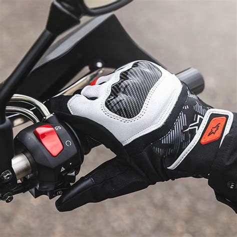 Alpinestars Smx Z Drystar Waterproof Motorbike Leather Gloves Black