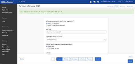 How To Duplicate A Job Posting Handshake Help Center
