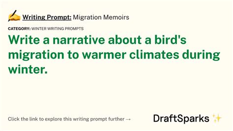 Writing Prompt Migration Memoirs • Draftsparks