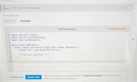 Solved LAB Parsing Food Data Given A Text File Chegg Com
