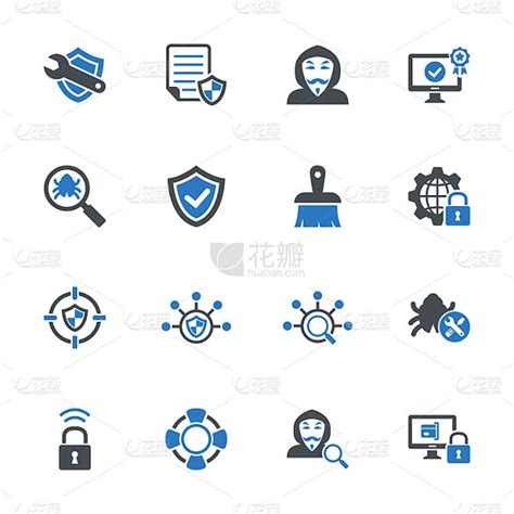 网络安全图标素材 花瓣网