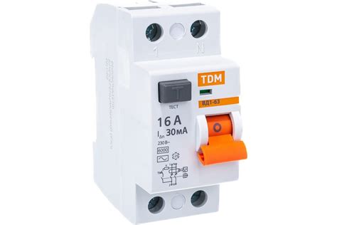 Устройство защитного отключения TDM ВД1-63 2Р 16А 30мА SQ0203-0004 ...