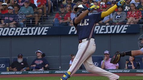 Johnathan Rodríguez Pega Su Primer Jonrón En Mlb 18 07 2025 Los Guardians De Cleveland