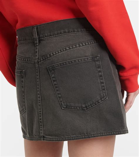 Denim Miniskirt In Grey Coperni Mytheresa