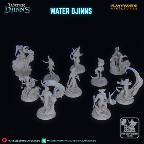 3d Printable Djinn Female 02 By Clay Cyanide Miniatures