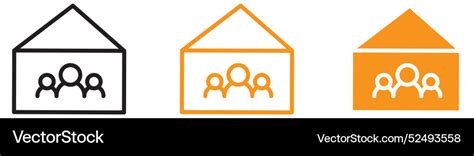 Social Roommates Icon For Housing And Community Vector Image