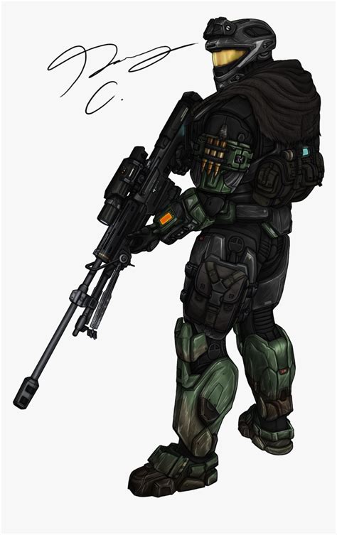 Spartan Mrskits Black Halo Spartan Sniper Hd Png Download Kindpng