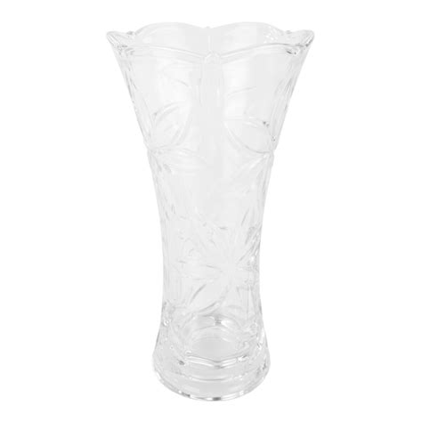 Florero De Vidrio Labrado Flores — El Clon