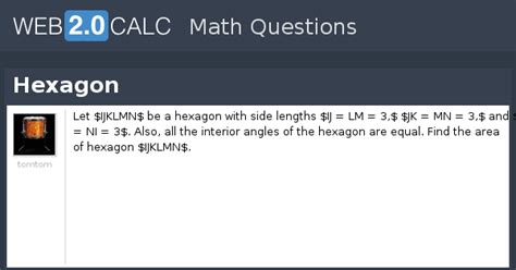 View Question Hexagon