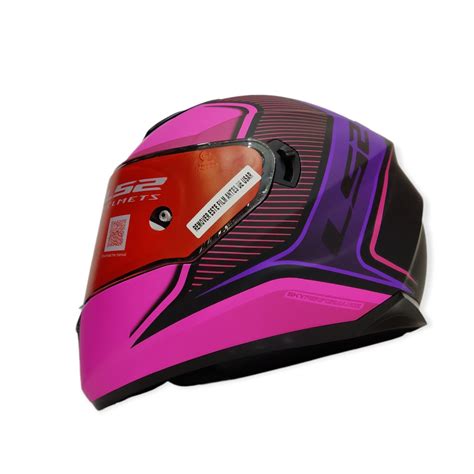 Casco Ls2 Ff 320 Stream Evo Flaux Negro Rosa Mr7 Cascos Agv Motos