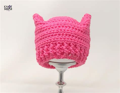 Vibrant Crochet Pussy Hat Feminist Statement Piece For Rallies