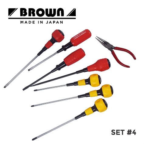 Brown Tools 8 In 1 Professional Magnetic Phillips And Flat