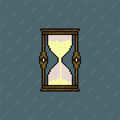 Premium Vector Sand Hourglass Pixel Art