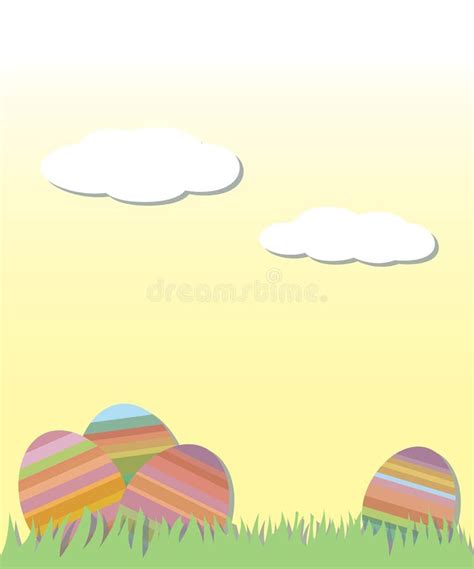 Seamless Easter Eggs In Grass Stock Vector Illustration Of Striped Simplified 38085820
