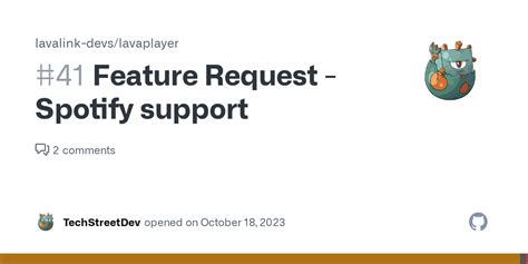 Feature Request Spotify Support · Issue 41 · Lavalink Devslavaplayer · Github