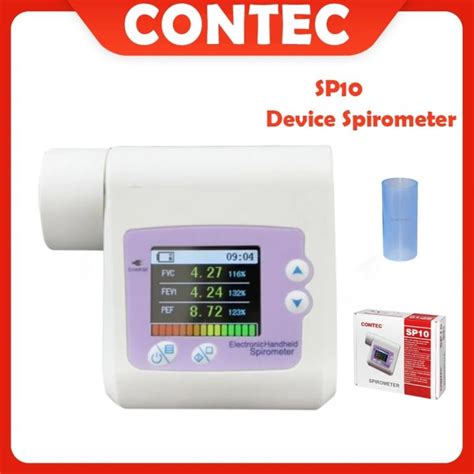 Contec Sp10 Handheld Spirometer Lung Volume Device Spirometer Breathing Function Diagnostic
