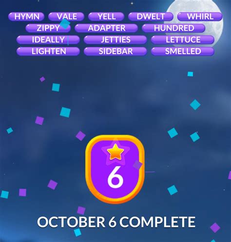 Word Stacks Daily Puzzle October 6 2024 Answers