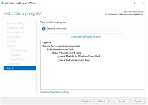 Install And Configure Hyper V On Windows Server ComputingForGeeks
