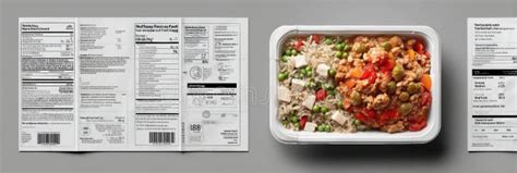 Nutrition Panel Layout For A Frozen Meal With Clear Storage Information