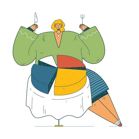 Premium Vector Businesswoman Preparing Pie Chart