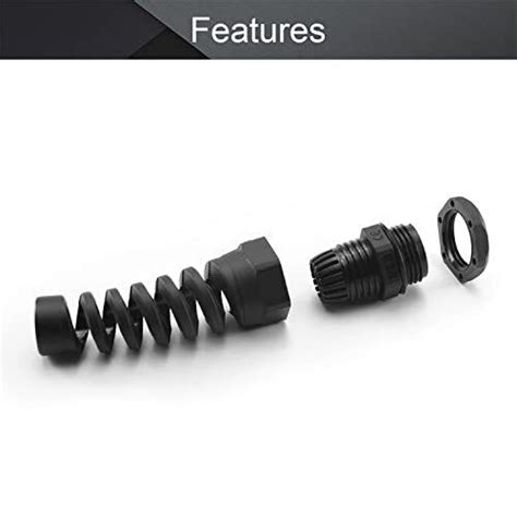 9pcs Pg11 Cable Gland Plastic Waterproof Cable Glands Connector Flex Spiral S Ebay