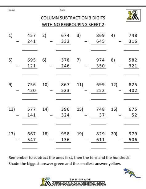 3 Digit Addition And Subtraction Worksheets With Regrouping